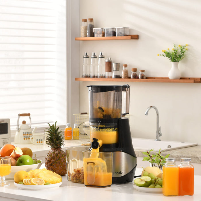Canoly C09 Slow Juicer Machines Hands-Free Cold Press Juicer Easy Clean