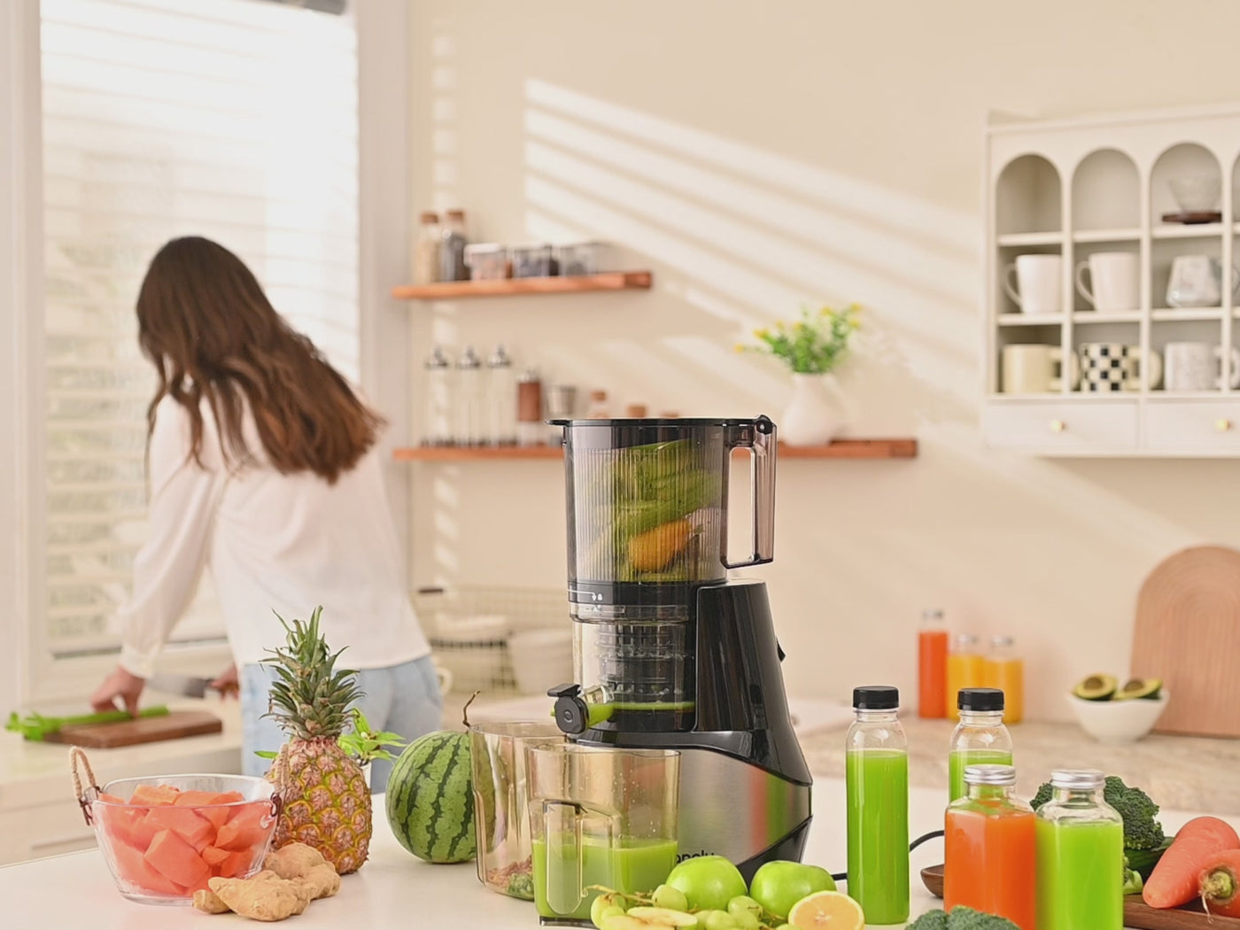 Canoly C09 Slow Juicer Machines Hands-Free Cold Press Juicer Easy Clean